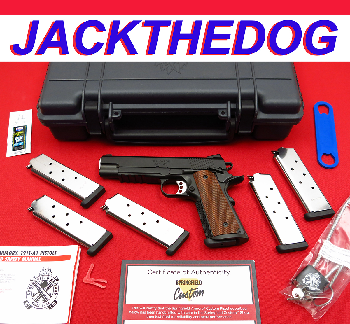 Springfield Armory Custom Shop 1911 Professional Light Rail (Pc9111lr ...