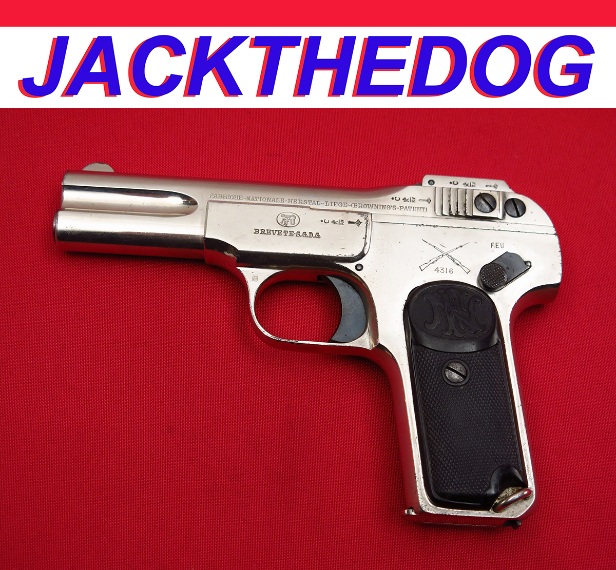 Fn Model 1900 Imperial Russian Contract W/ Original Nickel Finish ...