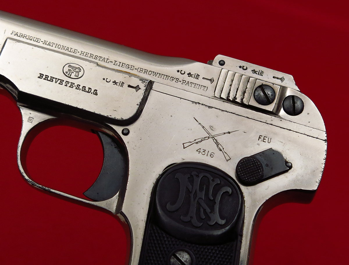 Fn Model 1900 Imperial Russian Contract W/ Original Nickel Finish ...