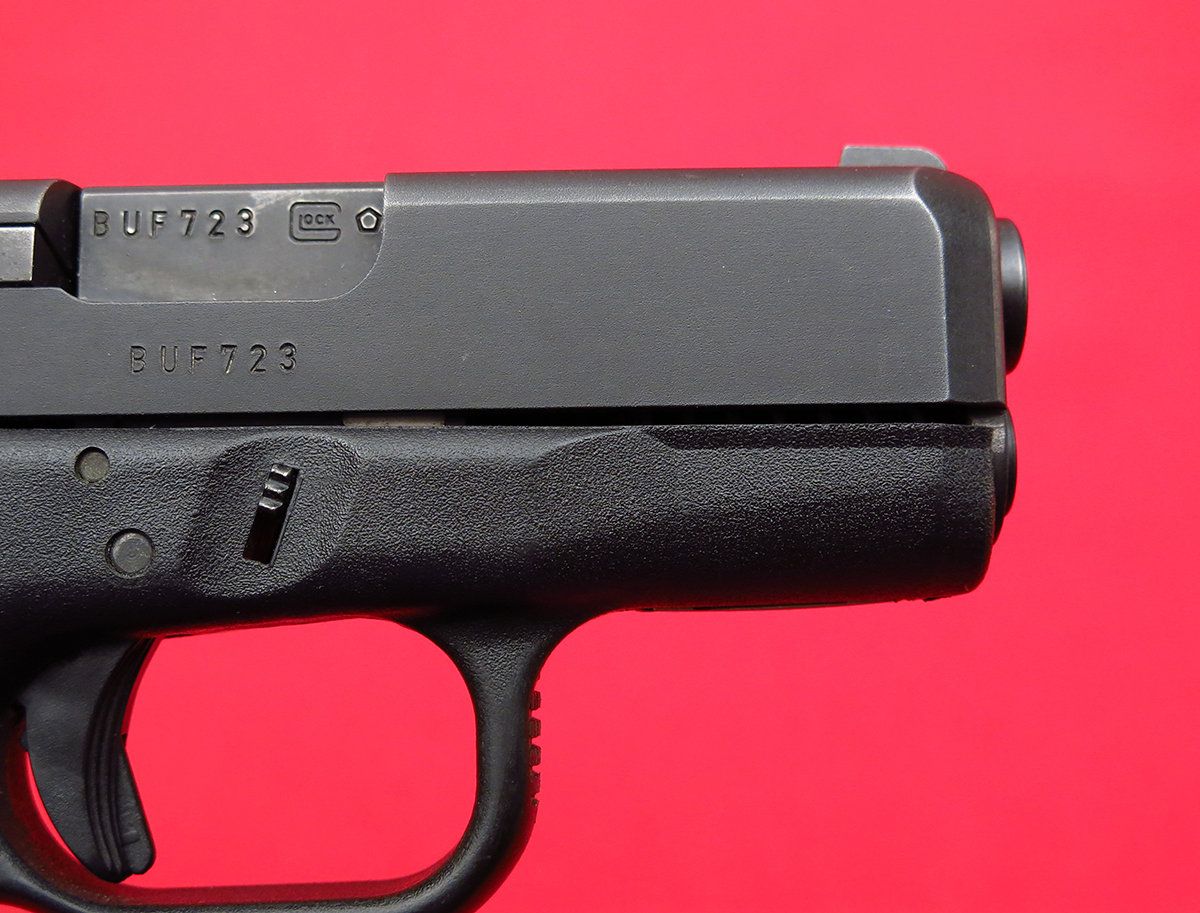 Glock G26 9mm Sub-Compact...Custom Smooth Grip Strap/Round Guard...Early Production, Mfd 1996 ...