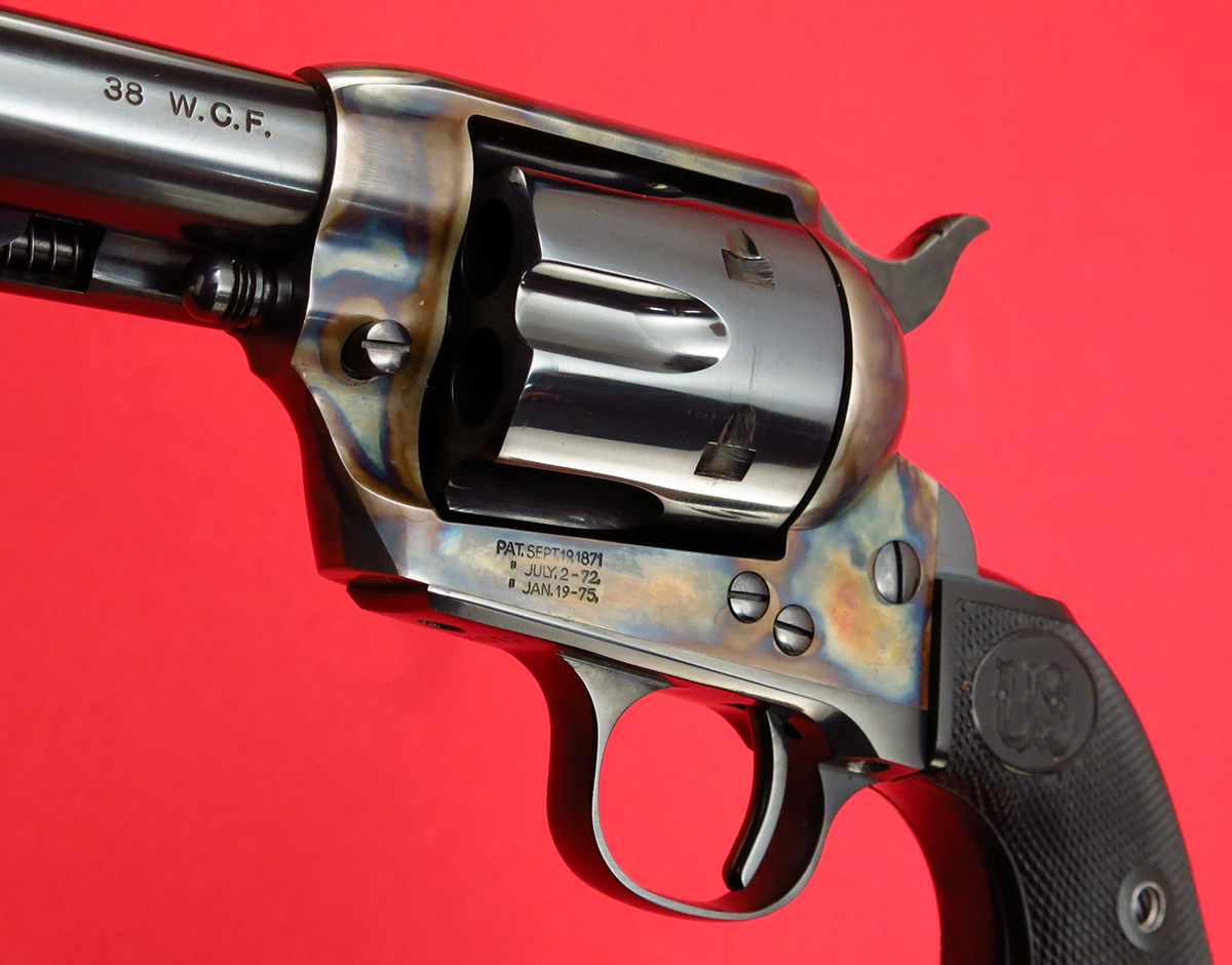 Usfa Single Action Army Saa...38 Wcf, 6-Inch Bbl, Dome Blue/Case Colors ...