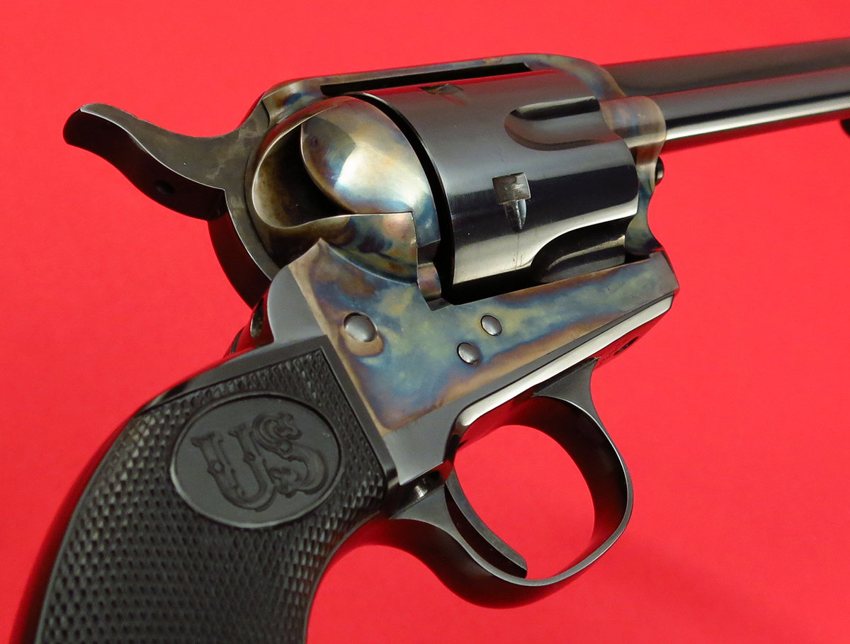 Usfa Single Action Army Saa...38 Wcf, 6-Inch Bbl, Dome Blue/Case Colors ...