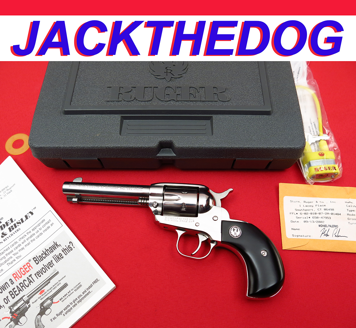 Ruger Single-Six .32 H&R Mag...Bright Stainless, 4-5/8", Fixed Sights ...