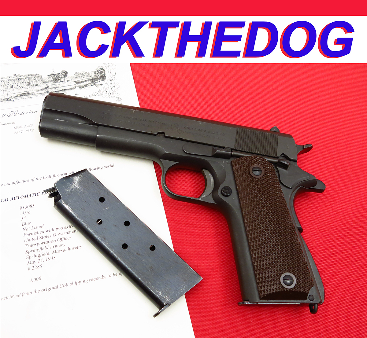 Colt 1911a1 U.S. Army...Scarce Ww2 Canadian Lend Lease...Matching ...