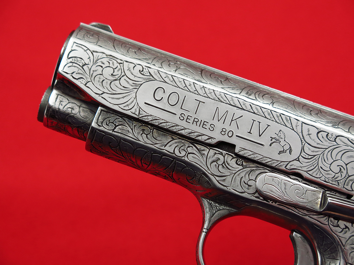 Colt 1911 Officer`S Model Stainless "Enhanced"...Master Engraved By ...