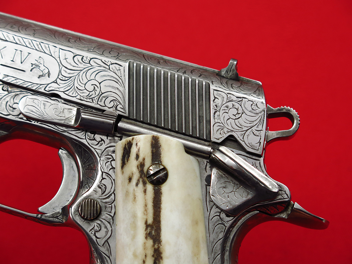 Colt 1911 Officer`S Model Stainless "Enhanced"...Master Engraved By ...