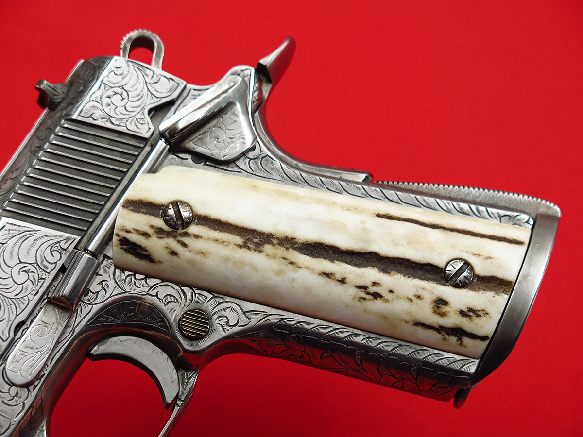 Colt 1911 Officer`S Model Stainless "Enhanced"...Master Engraved By ...