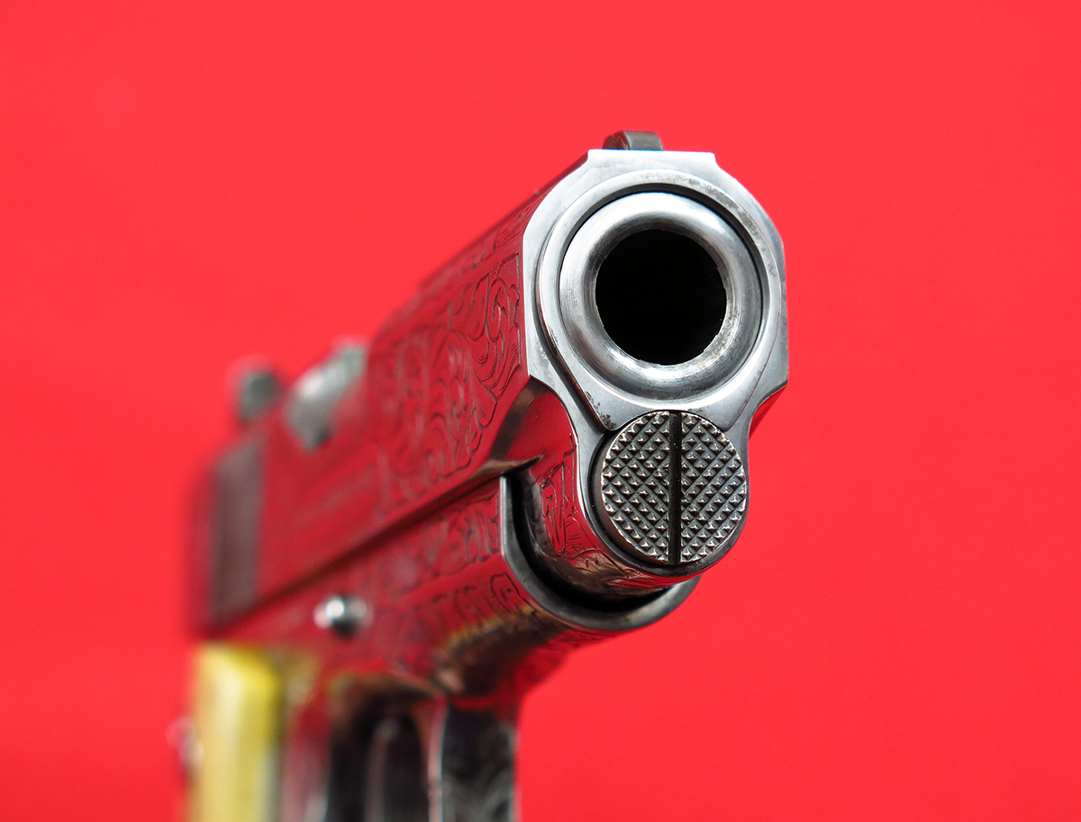 Colt 1911 Officer`S Model Stainless "Enhanced"...Master Engraved By ...