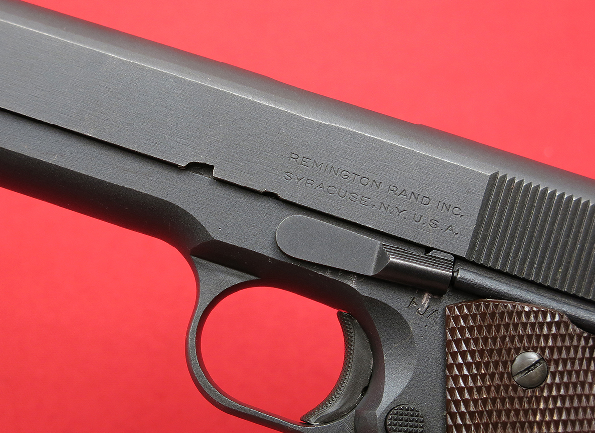 Remington Rand 1911A1 U. S. ARMY .45 AUTO... TYPE 2 SLIDE ADDRESS ...