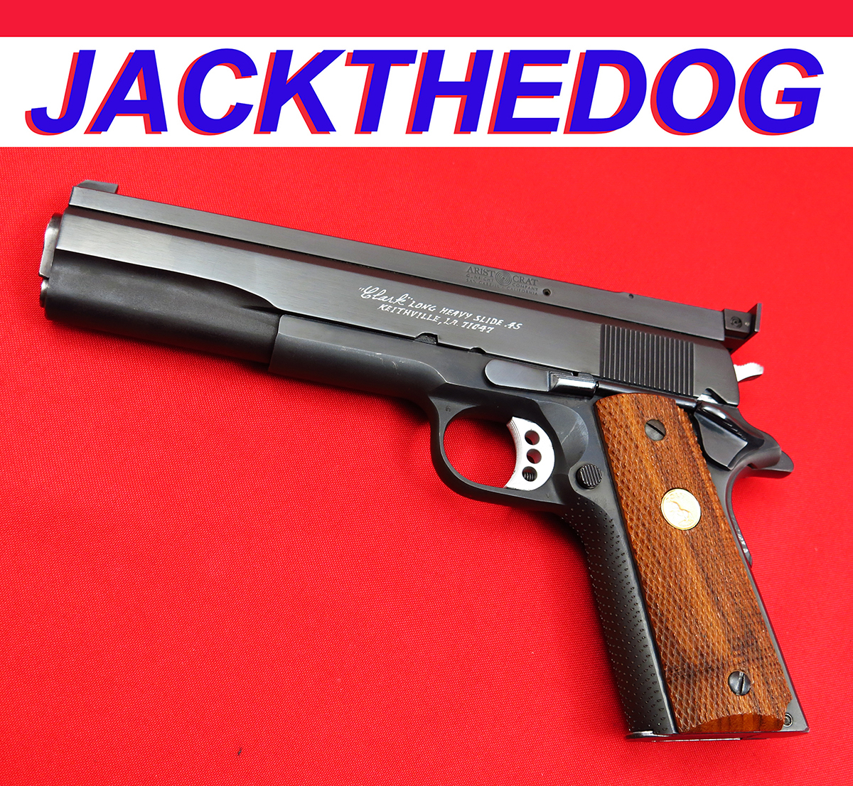 CLARK CUSTOM ~ 1911 LONG HEAVY SLIDE .45...ARISTOCRAT RIB, BUILT ON ...