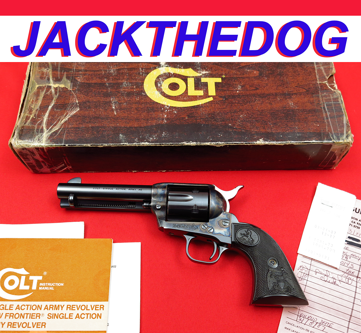 Colt Single Action Army Saa .45...4-3/4" Barrel, Blue & Case Colors ...