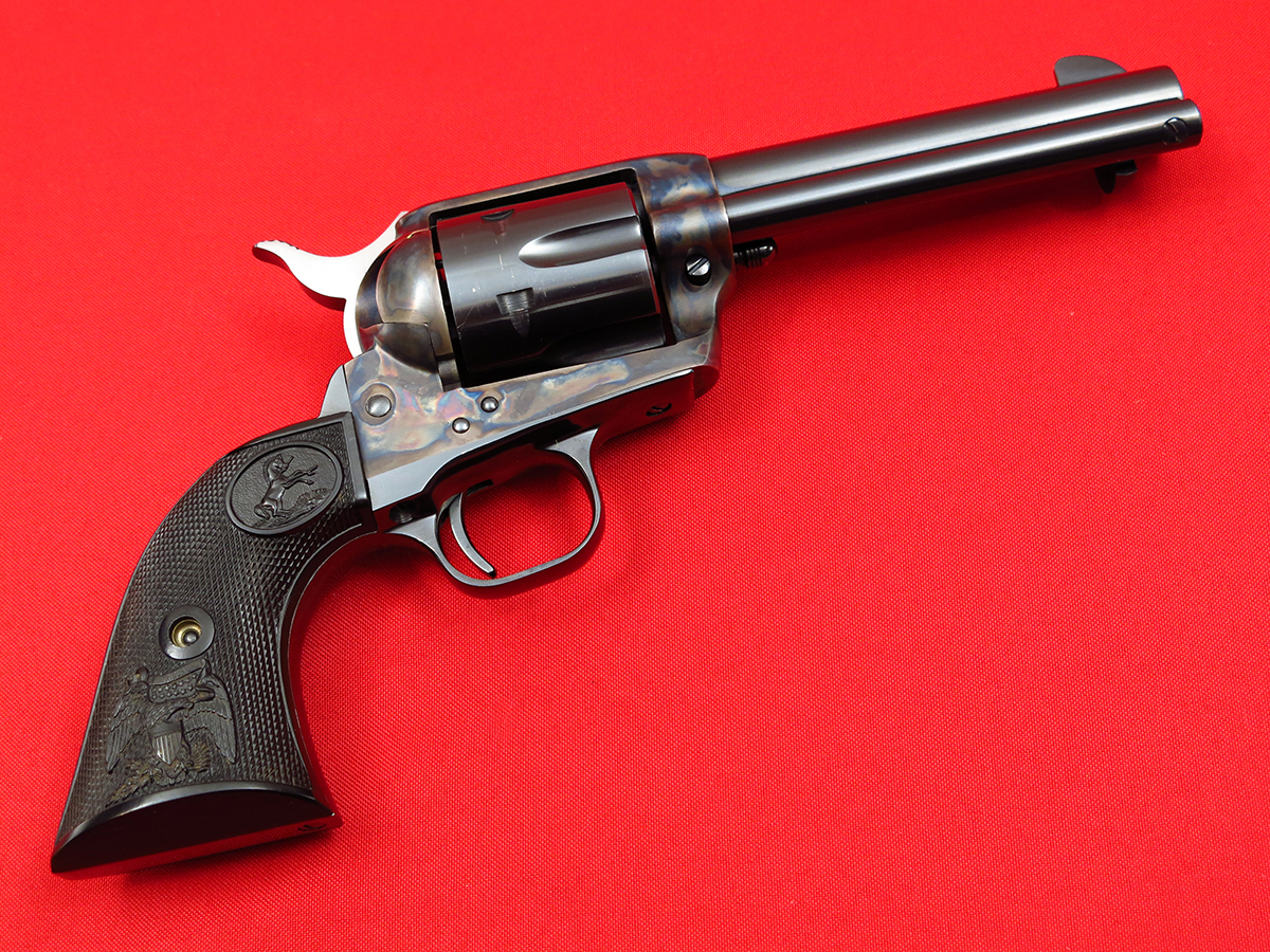 Colt Single Action Army Saa .45...4-3/4" Barrel, Blue & Case Colors...Nice Shape In Box...Mfd ...