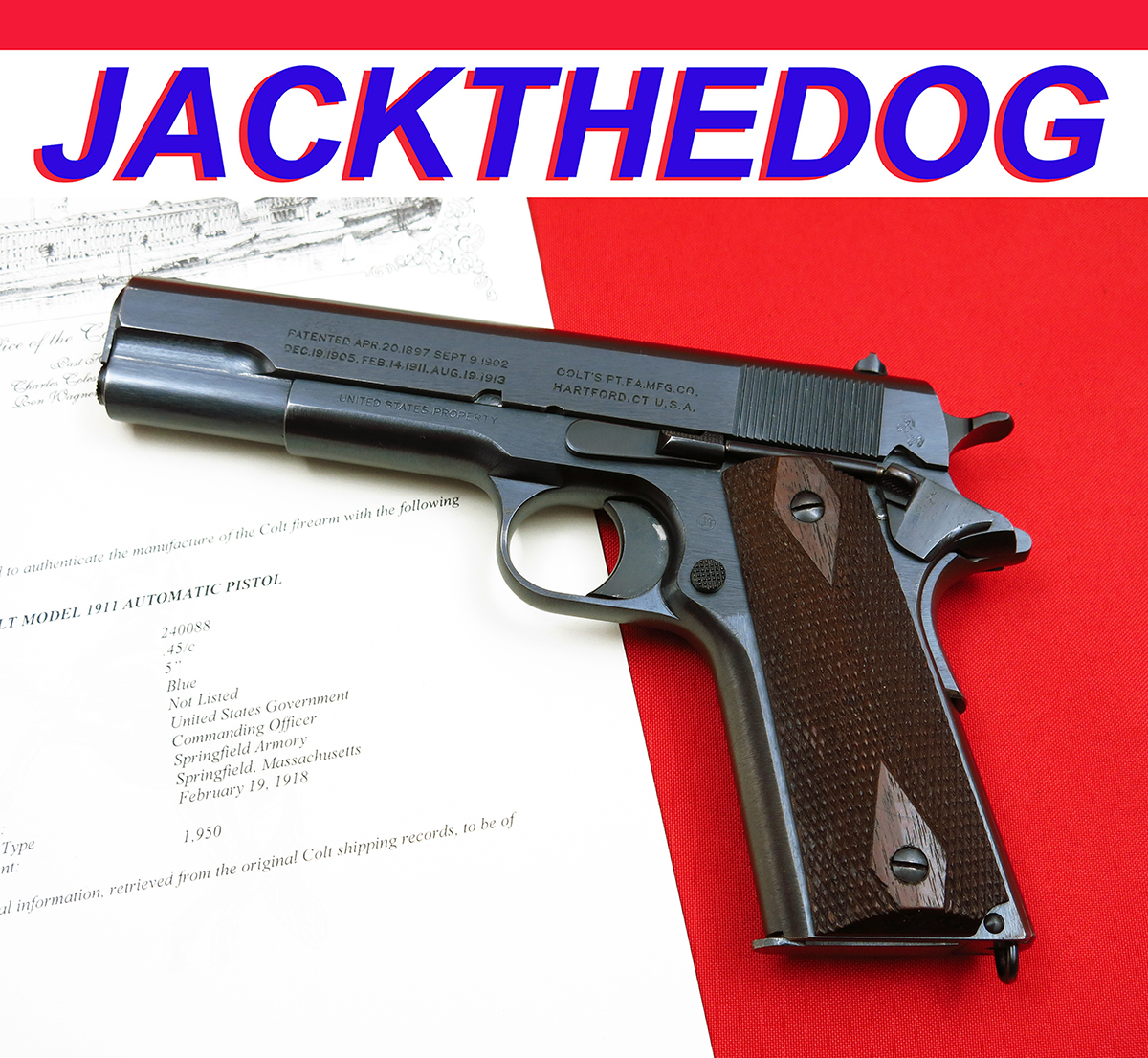 Colt 1911 U.S. Army .45 Auto...Fantastic Original Condition...Virtually ...