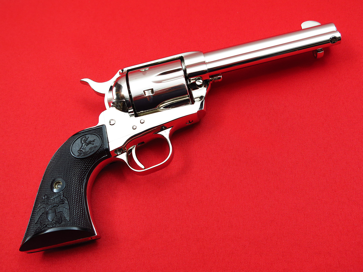 Colt Single Action Army Saa .44 Spl...4-3/4" Bbl, Factory Nickel...Nice ...
