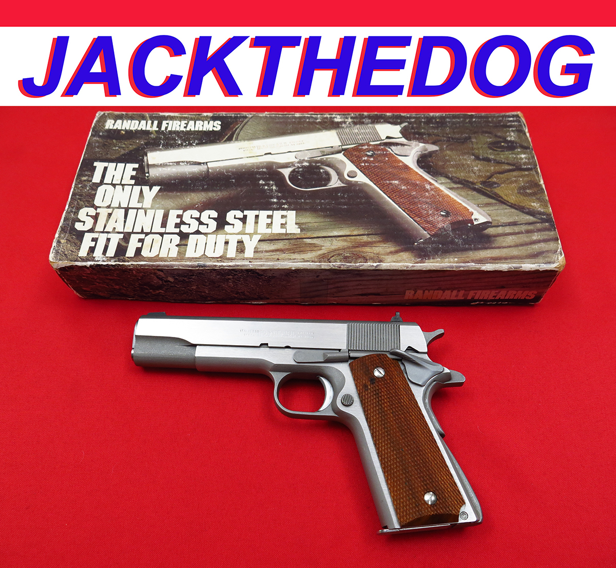 Randall Service Model A111 .45 Auto...Early Stainless Steel 1911a1 ...