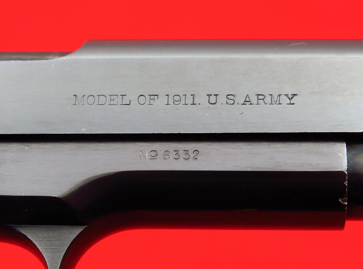 Colt Early 1911 U.S. Army...Serial #6332...Fantastic Condition & 100 ...