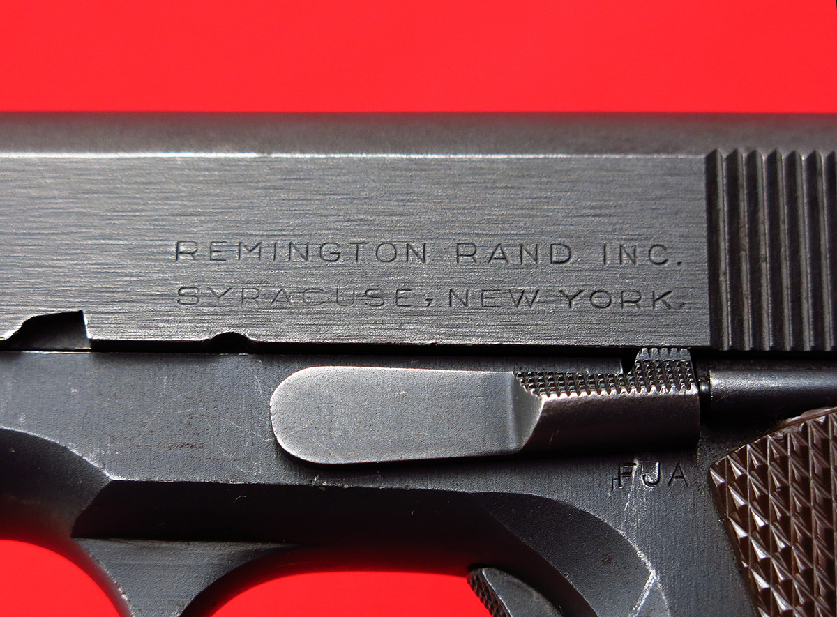 Remington Rand 1911a1 U.S. Army .45 Auto...Type 1 "New York" Slide ...