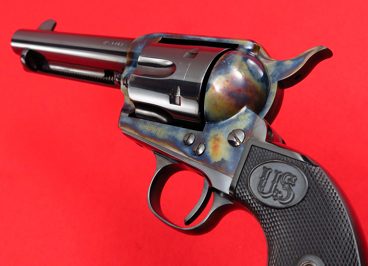 Usfa Single Action Army Saa...4-3/4" Bbl, Dome Blue & Color Case...2 ...