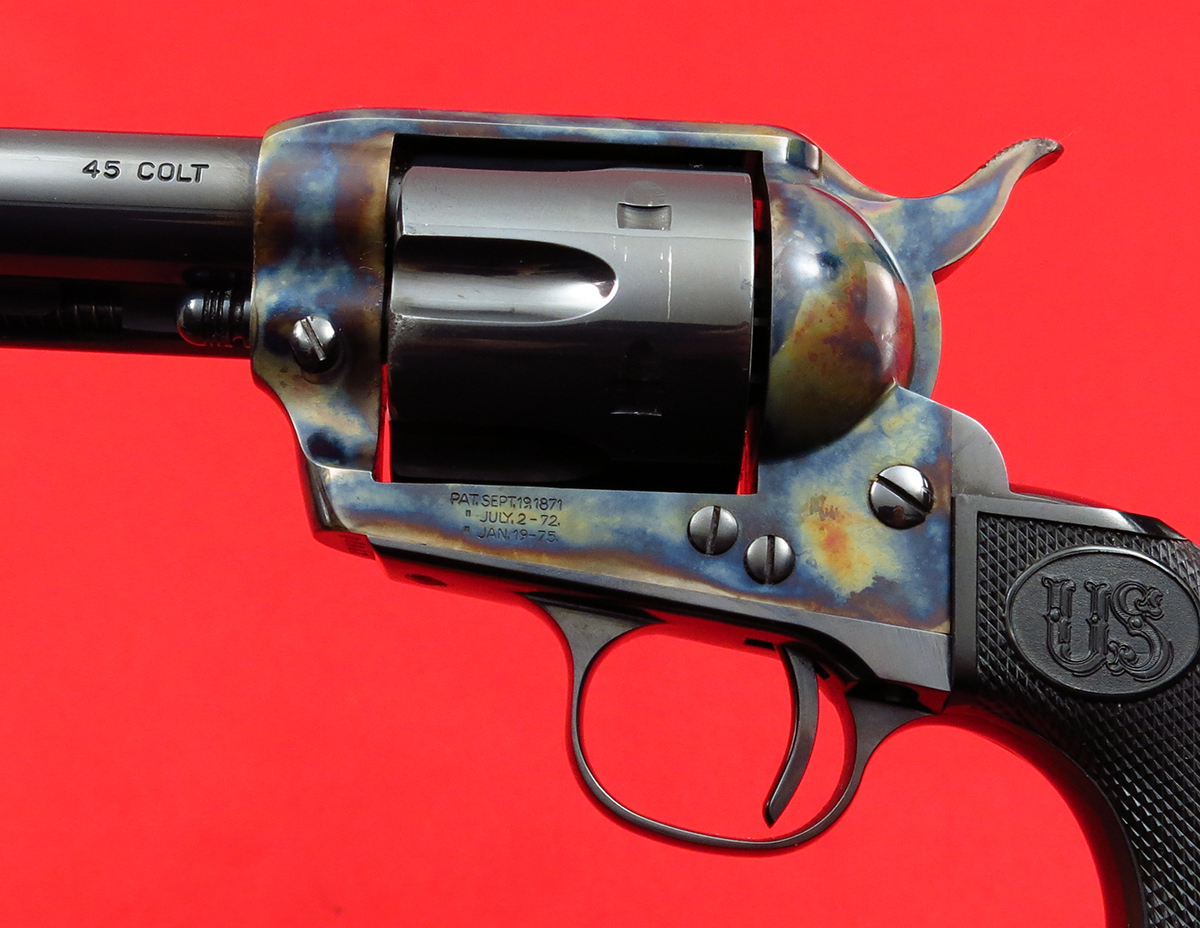 Usfa Single Action Army Saa...4-3/4" Bbl, Dome Blue & Color Case...2 ...