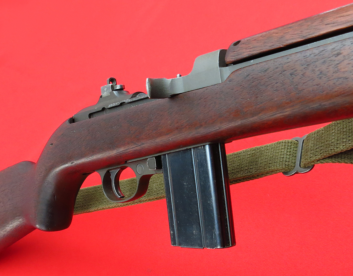 INLAND - ~ U.S. M1 CARBINE...WW2 CONFIGURATION W/ FLIP SIGHT, NARROW BAND, HIGH WOOD STOCK...NON ...