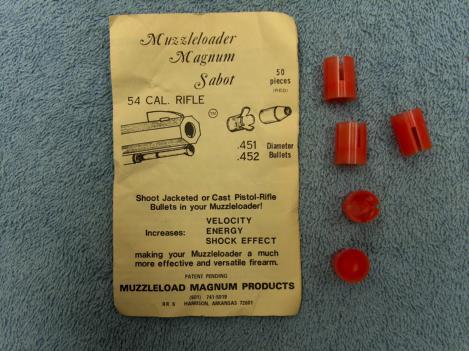 54 caliber Sabots Muzzleloader Magnum 45 bullets