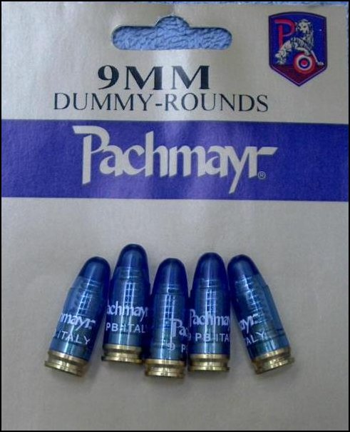 Pachmayr 9mm Dummy rounds for practice dry fire