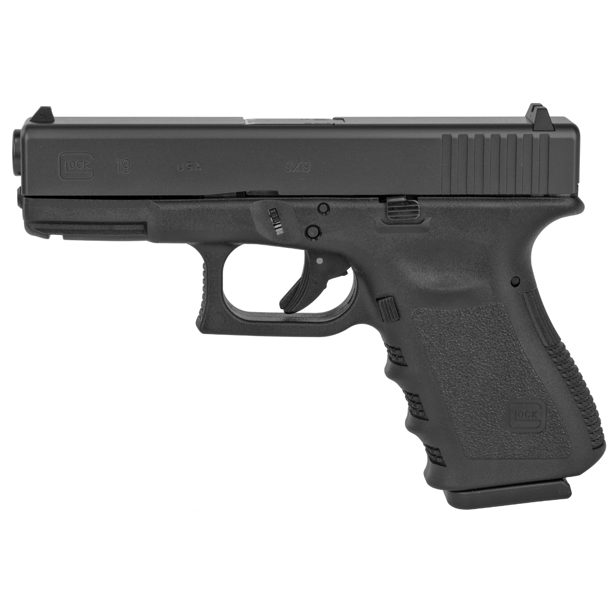 Glock, 19 GEN 3, Double Action Only, Compact, 9MM, 4.02" Barrel ...