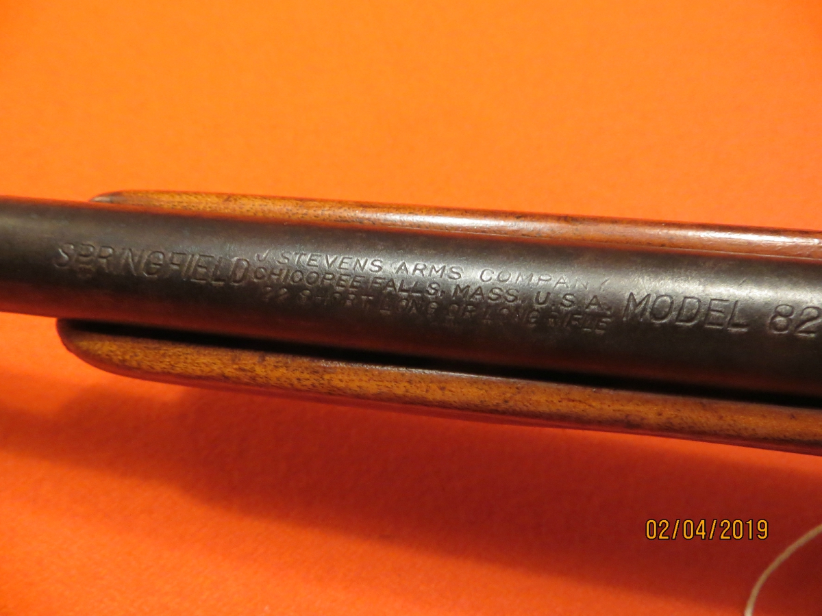 Springfield J. Stevens Arms Model 82 Single Shot .22 C&R Rifle .22 Lr ...