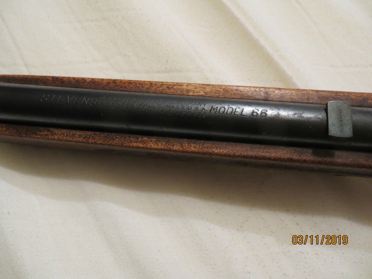 J. Stevens Model 66 Bolt Action Tube Fed C&R Rifle W/Peep .22 Lr For ...