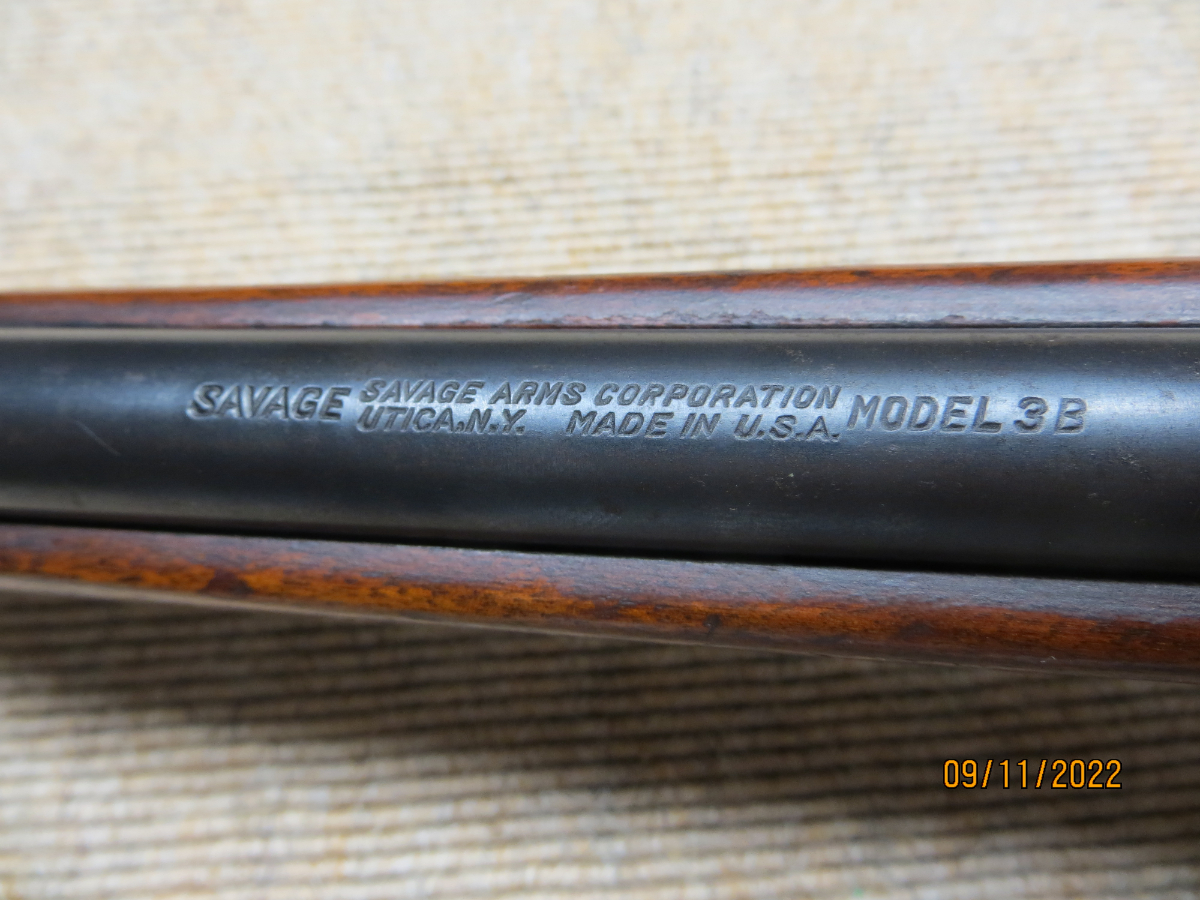 Savage Model 3B Single Shot Bolt Action Rifle C&R OK .22 LR 17239053 ...