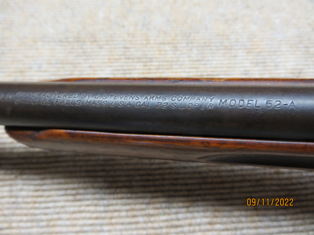 Springfield J. Stevens Meteor Model 52a 52-A Single Shot Bolt Action ...