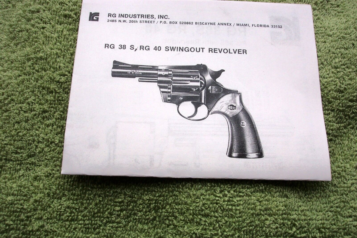 Smith & Wesson 38 SPECIAL RG MODEL 38 S or RG 40 SWINGOUT REVOLVER ...