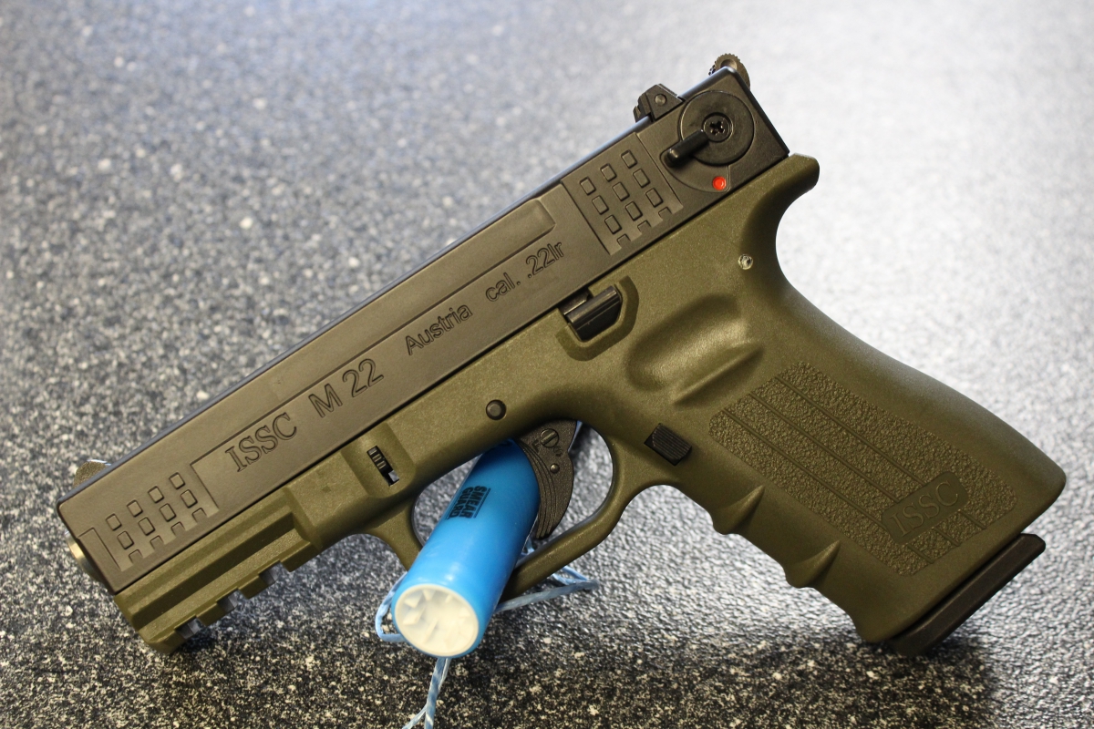 Issc Austria Od Green Model M22 Pistol Like New Display Gun- $99nr .22 ...