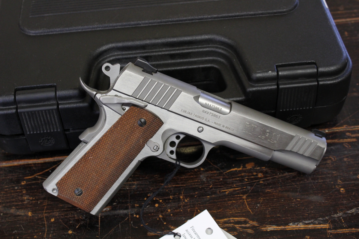 Taurus Stainless Steel Pt1911 W/3 Mags And Org Box-$299nr .45 Acp For ...