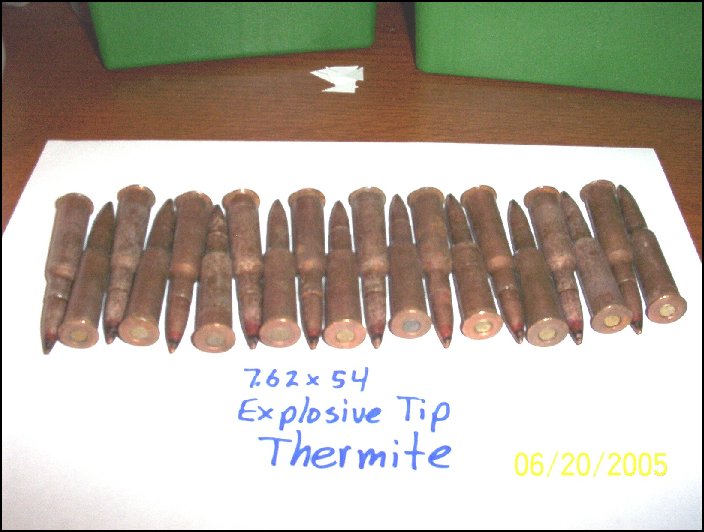 7.62x54 Explosive Tip Thermite ammo