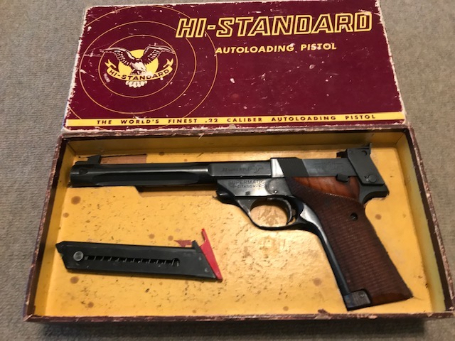 High Standard Military 22LR target pistol with original box and two ...