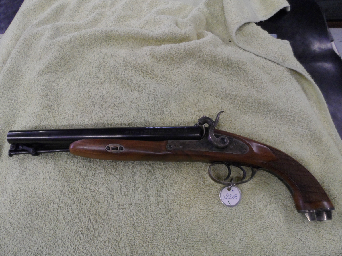 Taylor/Pedersoli Howdah Bp Shotgun Pistol 20 Gauge 11.25" Barrel 20 Ga ...