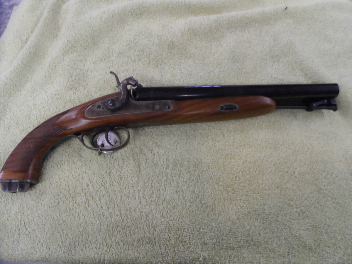 Taylor/Pedersoli Howdah Bp Shotgun Pistol 20 Gauge 11.25" Barrel 20 Ga ...