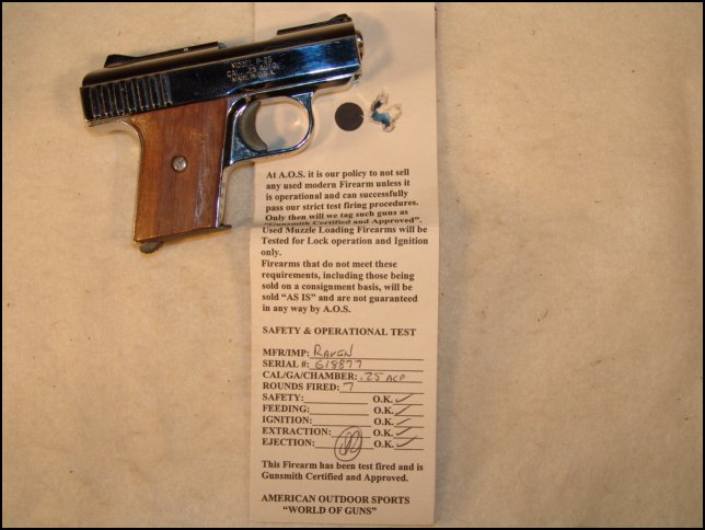 Raven Arms P-25 .25 Cal.Auto - Excellent - Free Shipping For Sale at ...