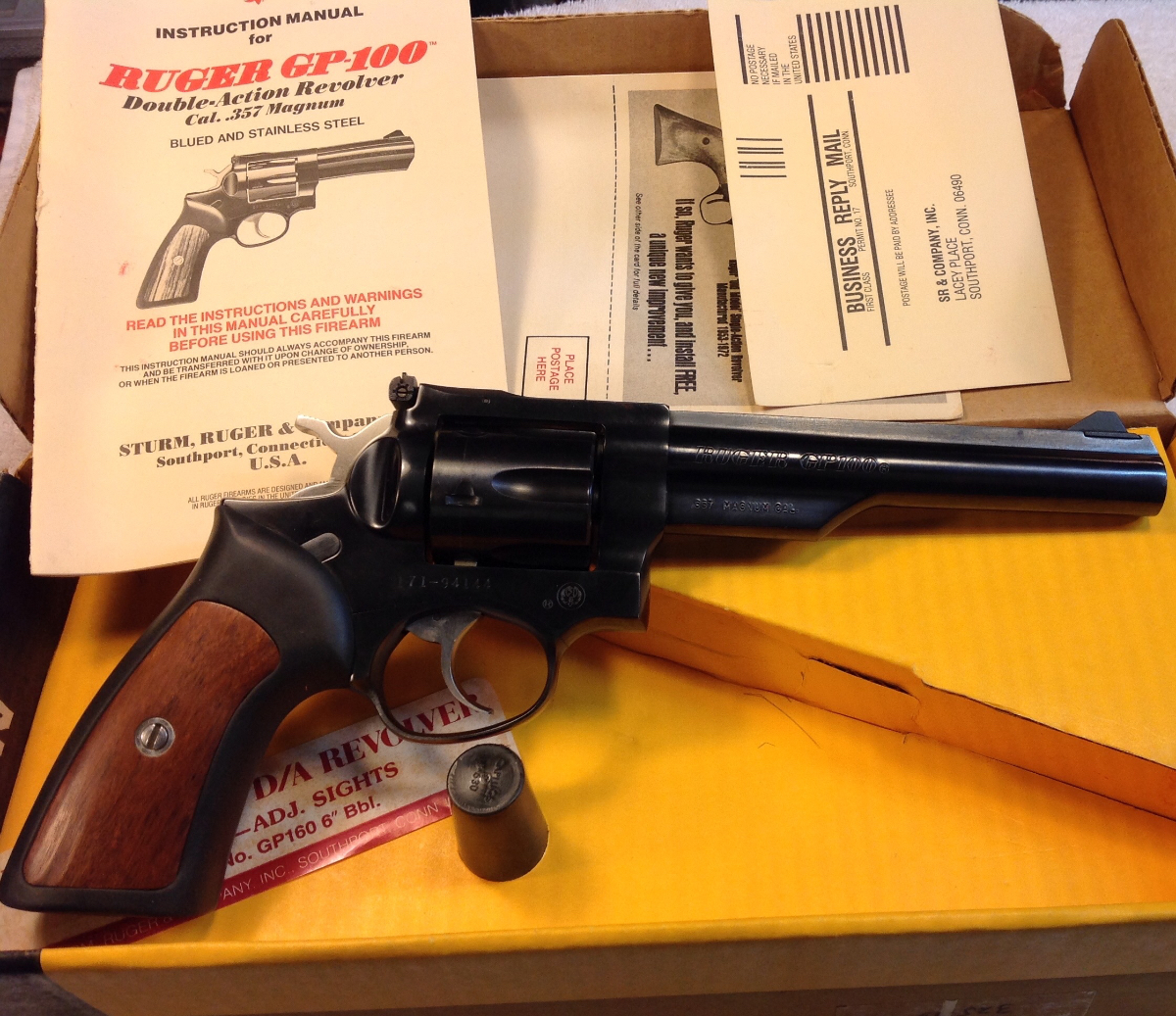 Ruger Gp100, 6" Barrel, Blue .357 Magnum For Sale at GunAuction.com ...