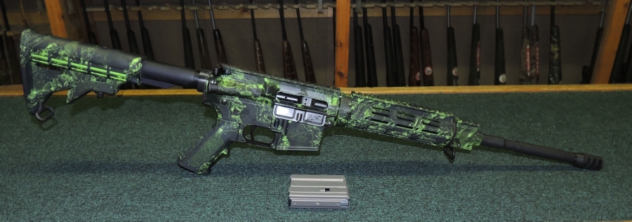 Stag Arms Model 3grn 5.56/223 Caliber Green Zombie Camo Pinned Stock 10 ...