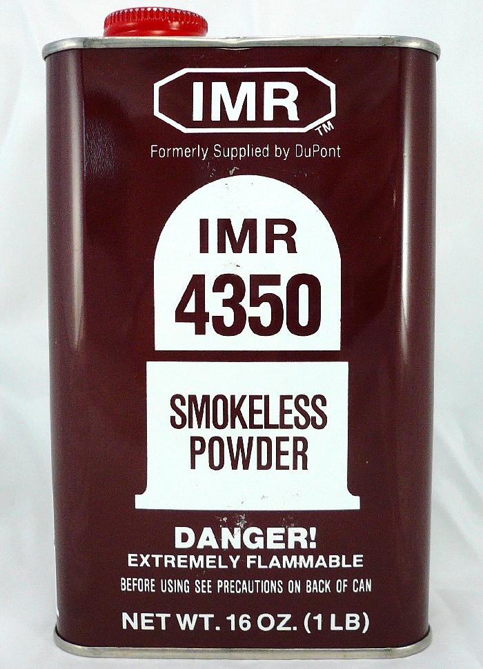 New 16 Oz Tin Imr Dupont 4350 Smokeless Powder For Sale at GunAuction ...