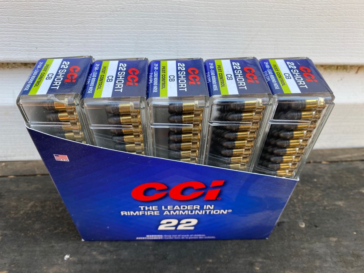 CCI Ammunition CB 22 SHORT 29gr PEST CONTROL 0026 500 ROUNDS Low Noise ...