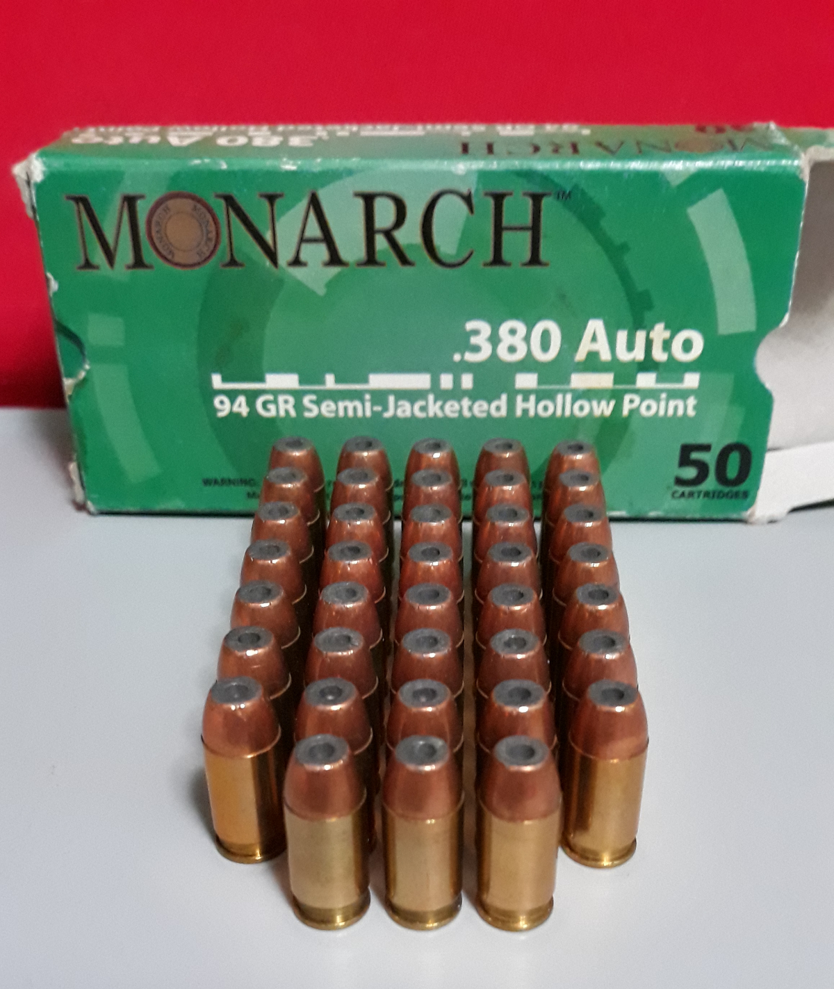 Monarch Partial Box, 38 Rounds Of 380 Auto, .380 Acp, 9mm Short, Hollow ...
