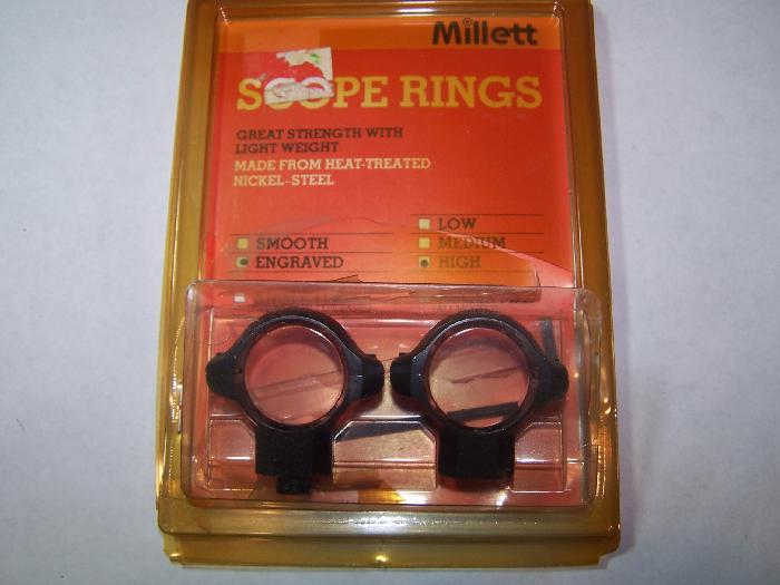 Engraved 1" High Millet Rings (New) For Sale at GunAuction.com - 7919164