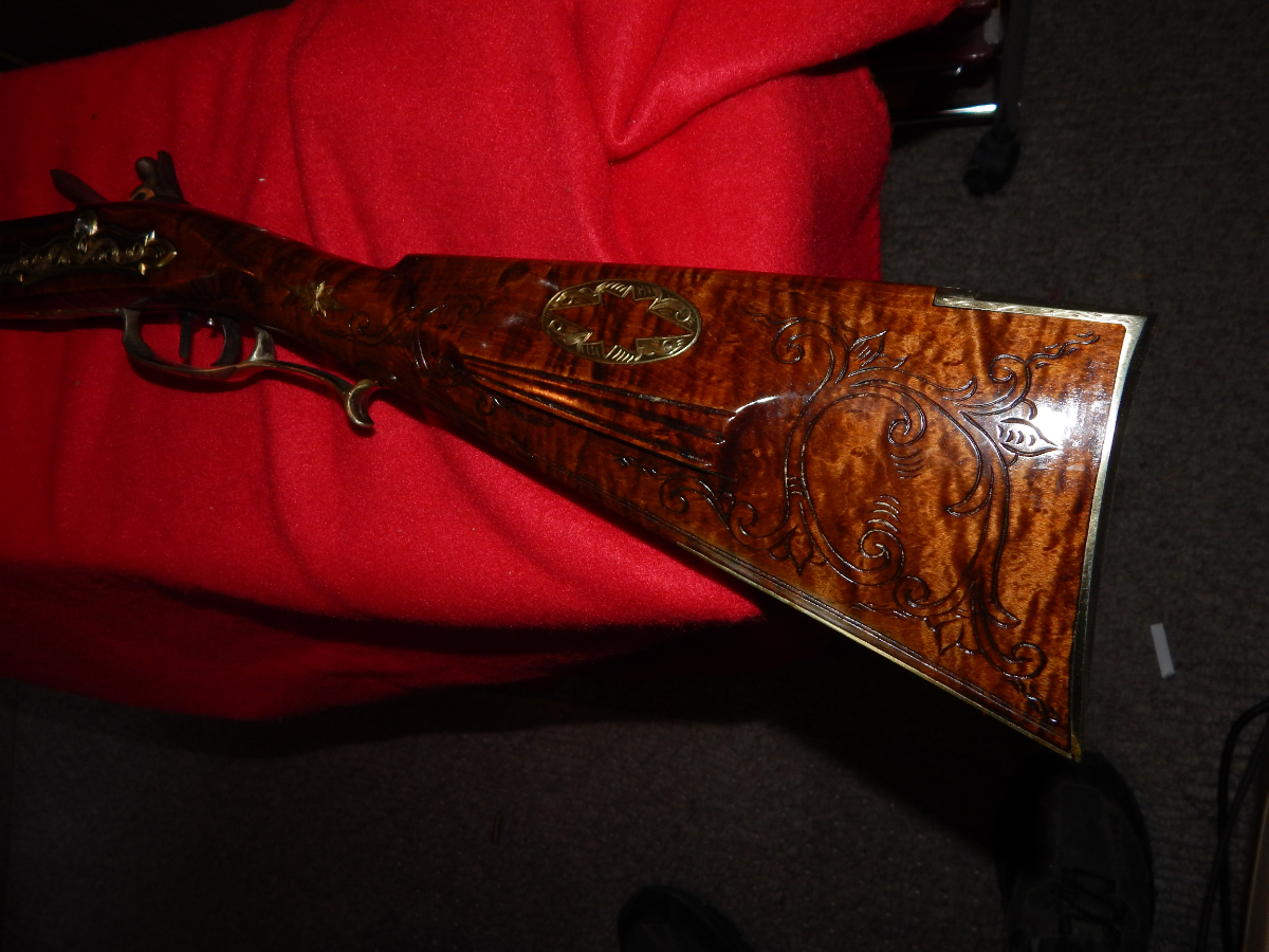 Custom Kentucky / Tenn Flint Lock Rifle For Sale at GunAuction.com ...