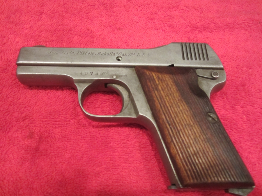 Becker And Hollander German Wwi Becker & Hollander Beholla W/Holster 7 ...