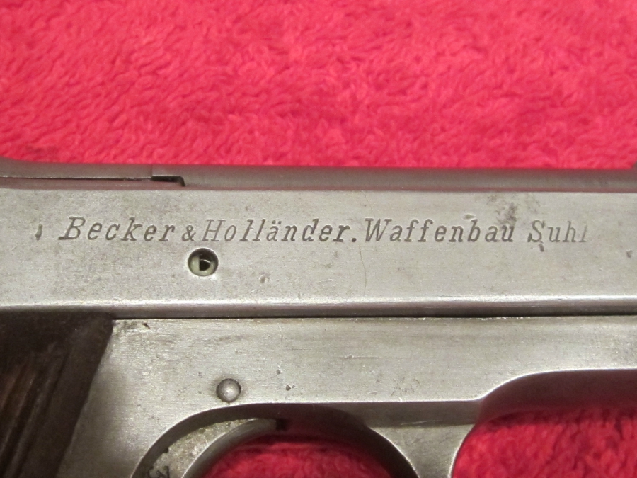 Becker And Hollander German Wwi Becker & Hollander Beholla W/Holster 7 ...