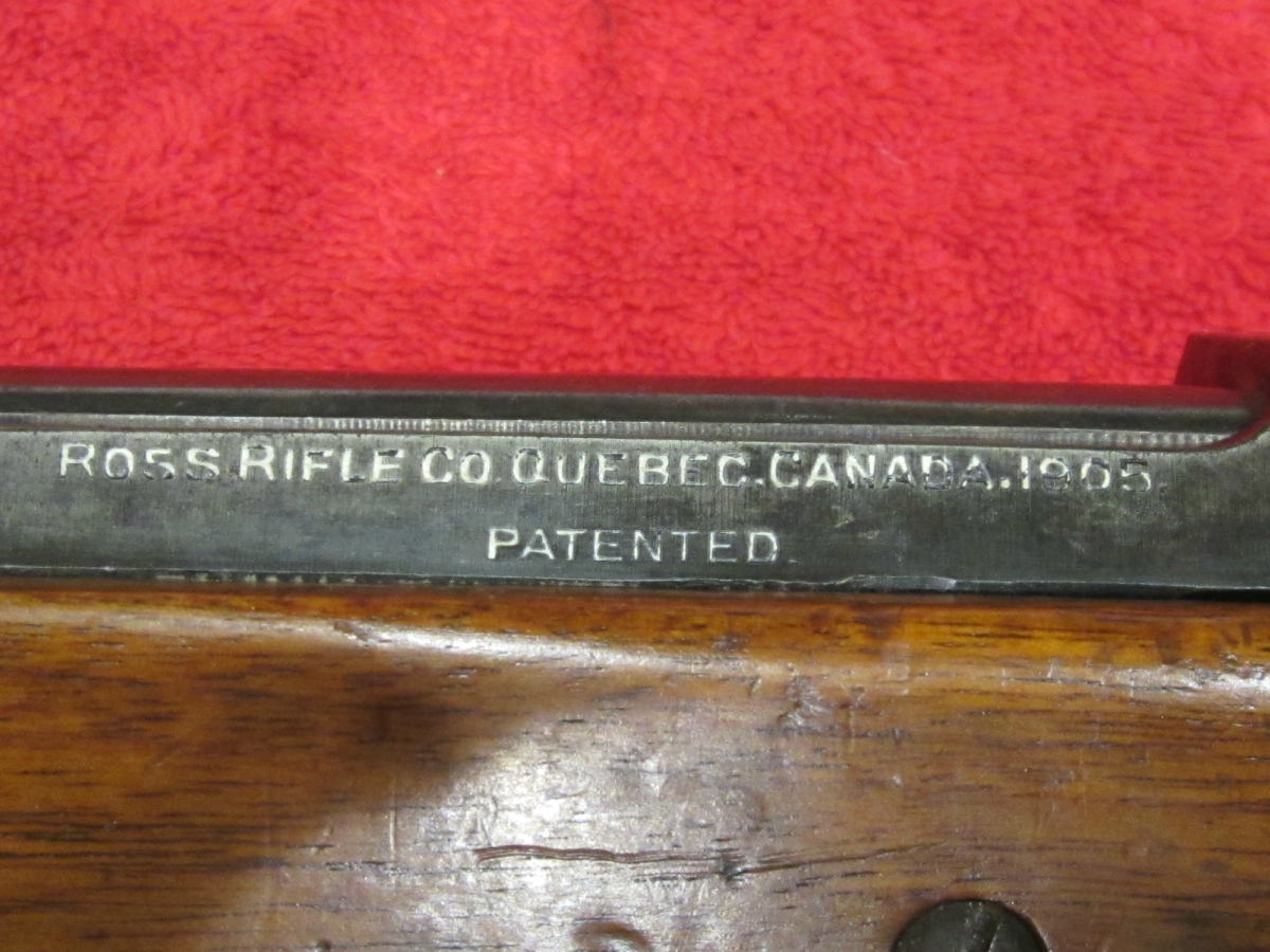 Ross Rifle Co Canadian Wwi Ross Rifle Model Mark Ii Straight Pull Bolt ...