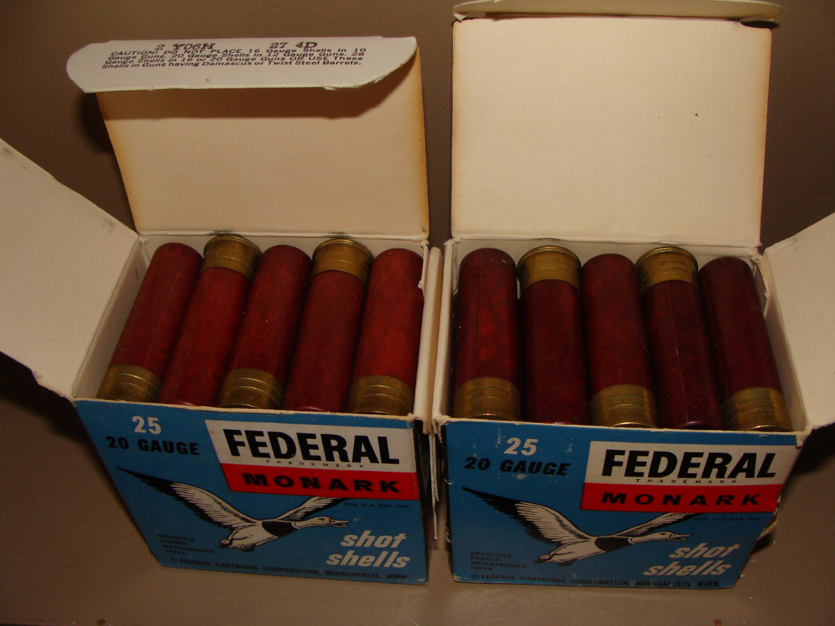 Federal Premium Ammunition VINTAGE Federal Monark FULL 20 gauge boxes ...